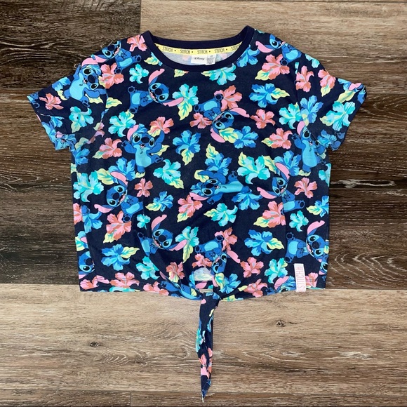 Disney | Tops | Disney Cute Lilo And Stitch Crop Top | Poshmark